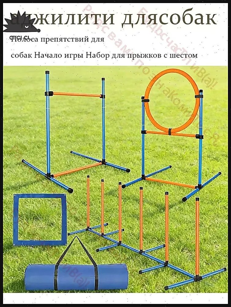 Аджилити для собак , Полоса препятствий для собак, Начало игры, Набор для прыжков с шестом