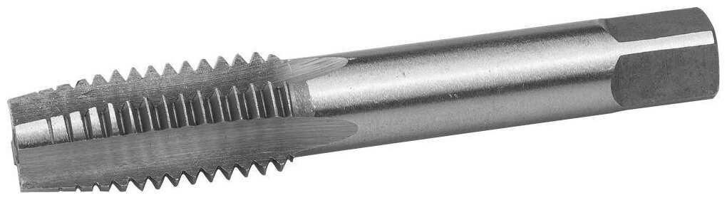 Метчик ЗУБР М14x2.0мм ручной одинарный из инструментальной стали 9ХС для глухих и сквозных отверстий 80 мм длина 30 мм резцы 4 шт