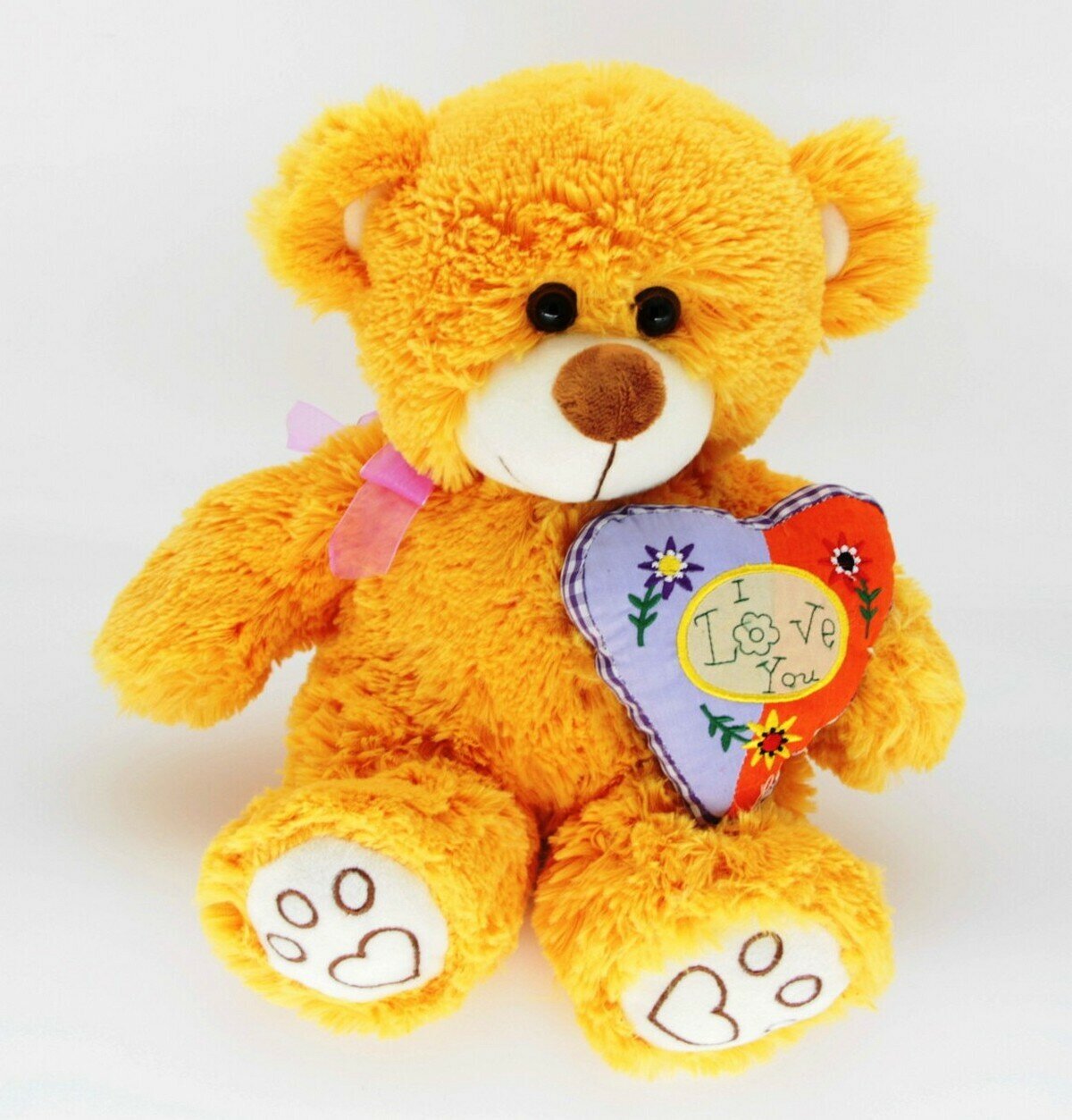 Мягкая игрушка Мишка с сердечком 28 см.