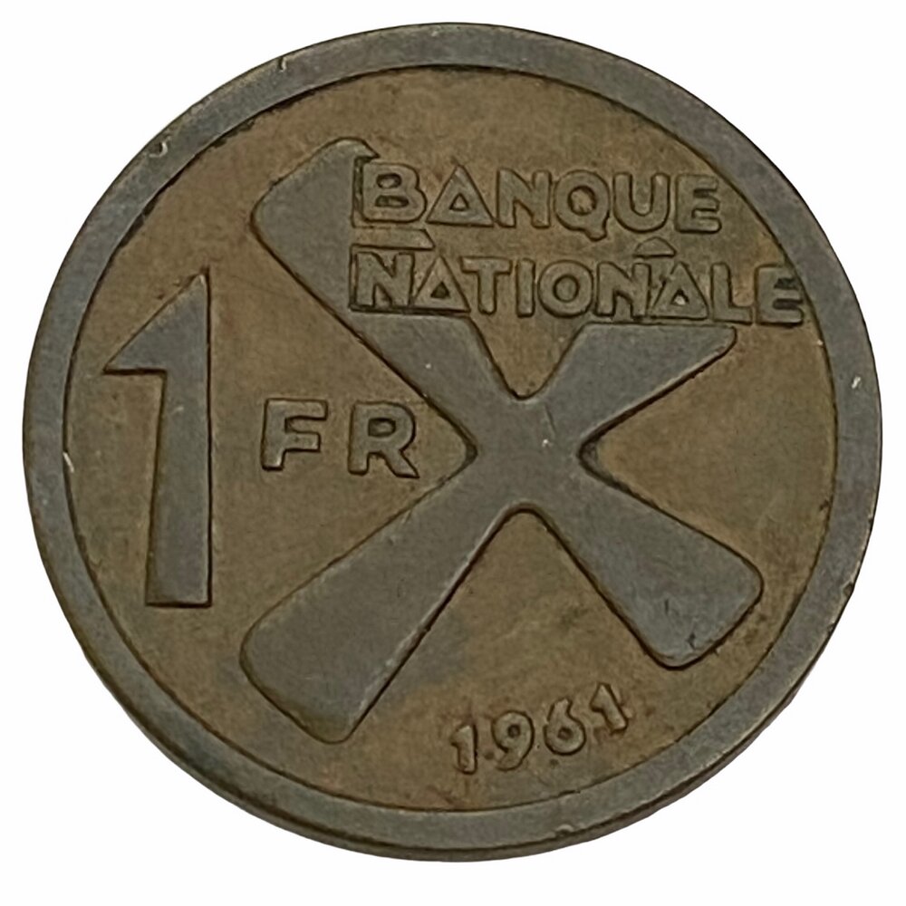 Катанга 1 франк 1961 г.