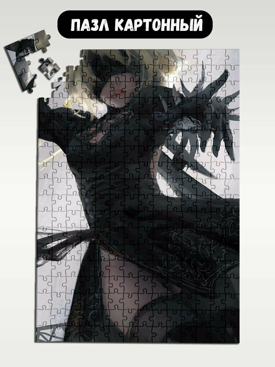 Пазл картонный А3: модель игра Nier Automata - 1123