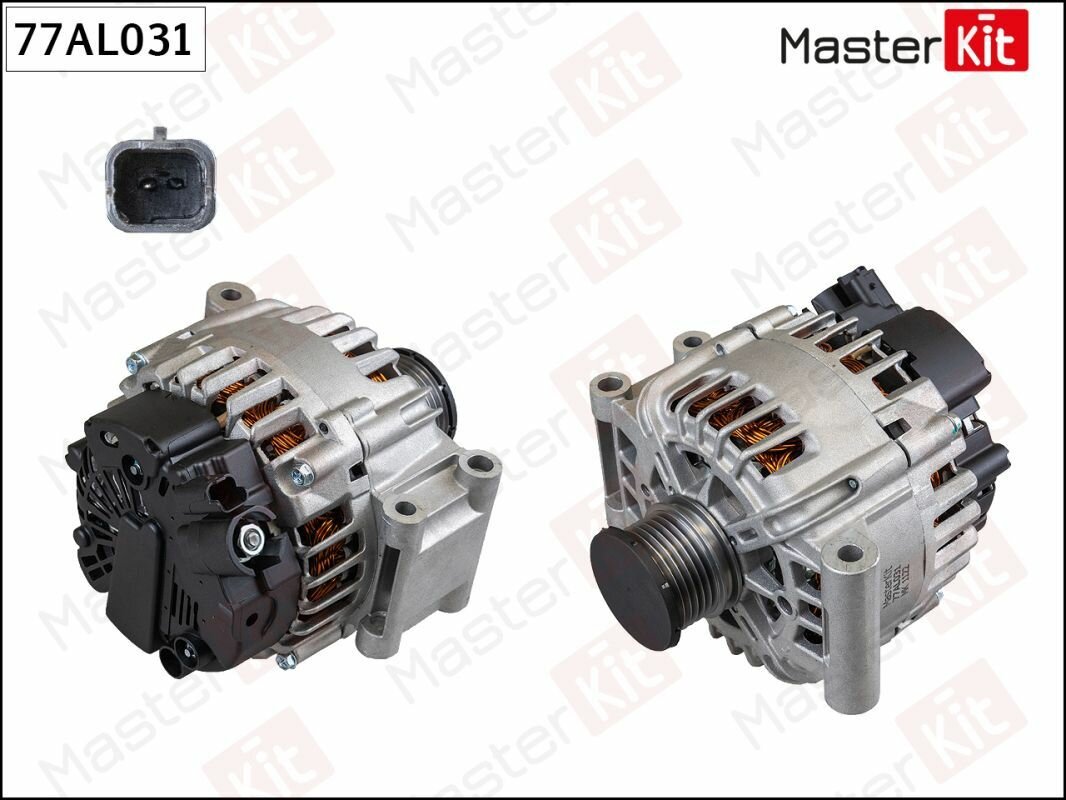 Генератор для CITROEN C3/C4 Picasso, DS3/DS4, PEUGEOT 207/308 MINI Cooper (R55, R56, R57, R58, R59, R60) 2006-15 14V/120A MasterKit арт. 77AL031