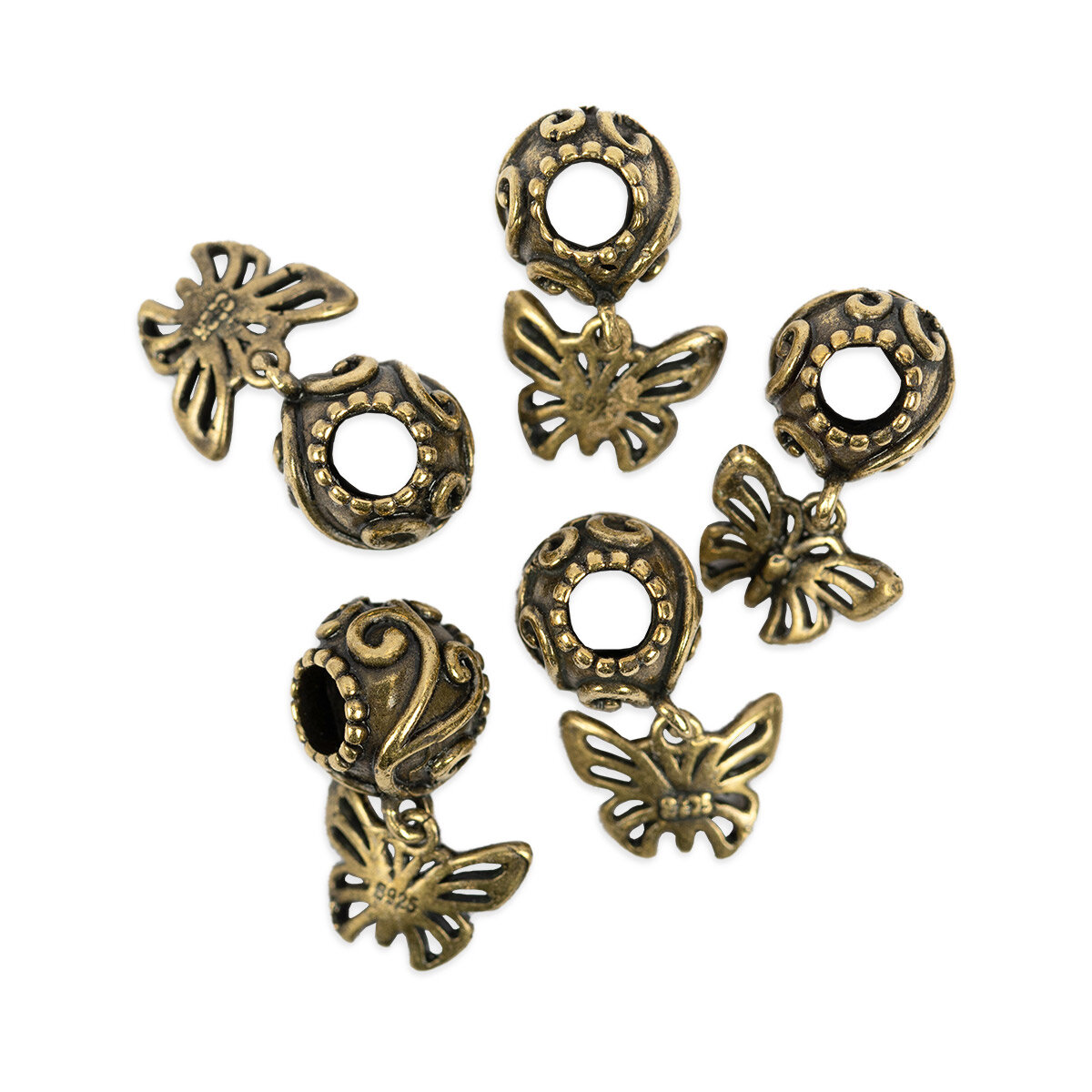 Бусина латунь "Zlatka" NPL-07 №1 Бабочка