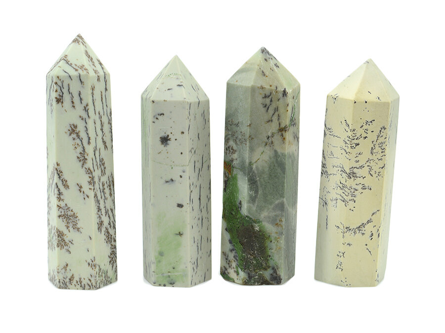 Кристалл из агата дендритового "Карандаш" 24*24*85мм, 90-99г. .