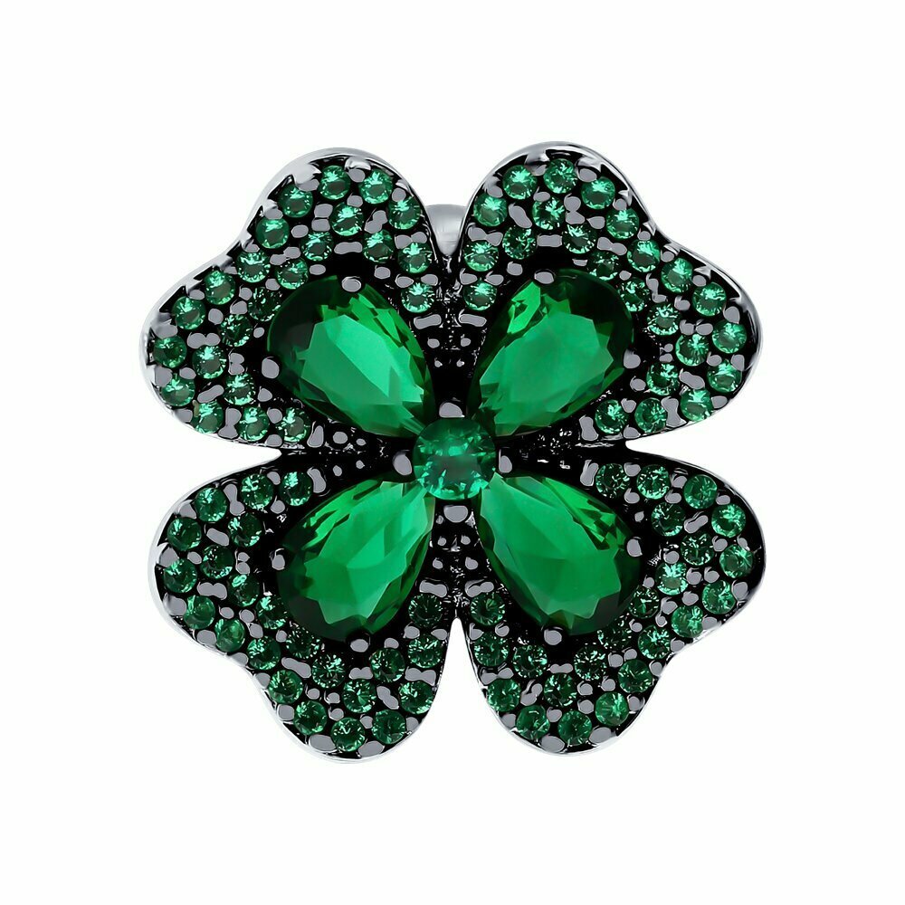 Подвеска, серебро, 925 проба, родирование, фианит