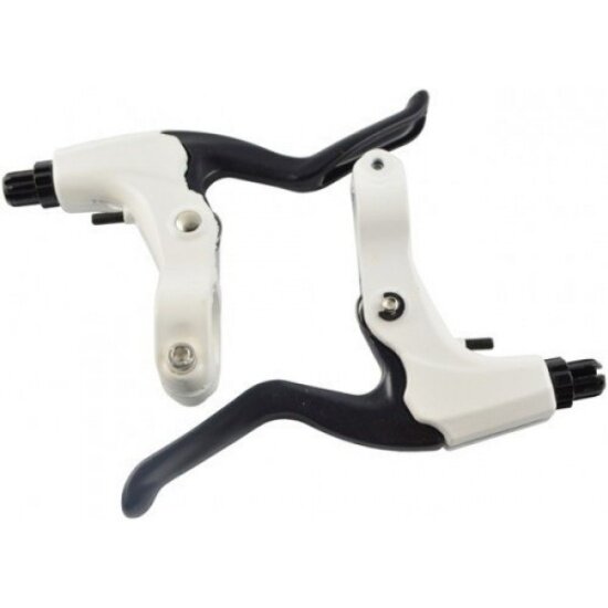 Торм. ручки Horst 00-171612 алюм. V-брэйк/кантелив. бело-черн.