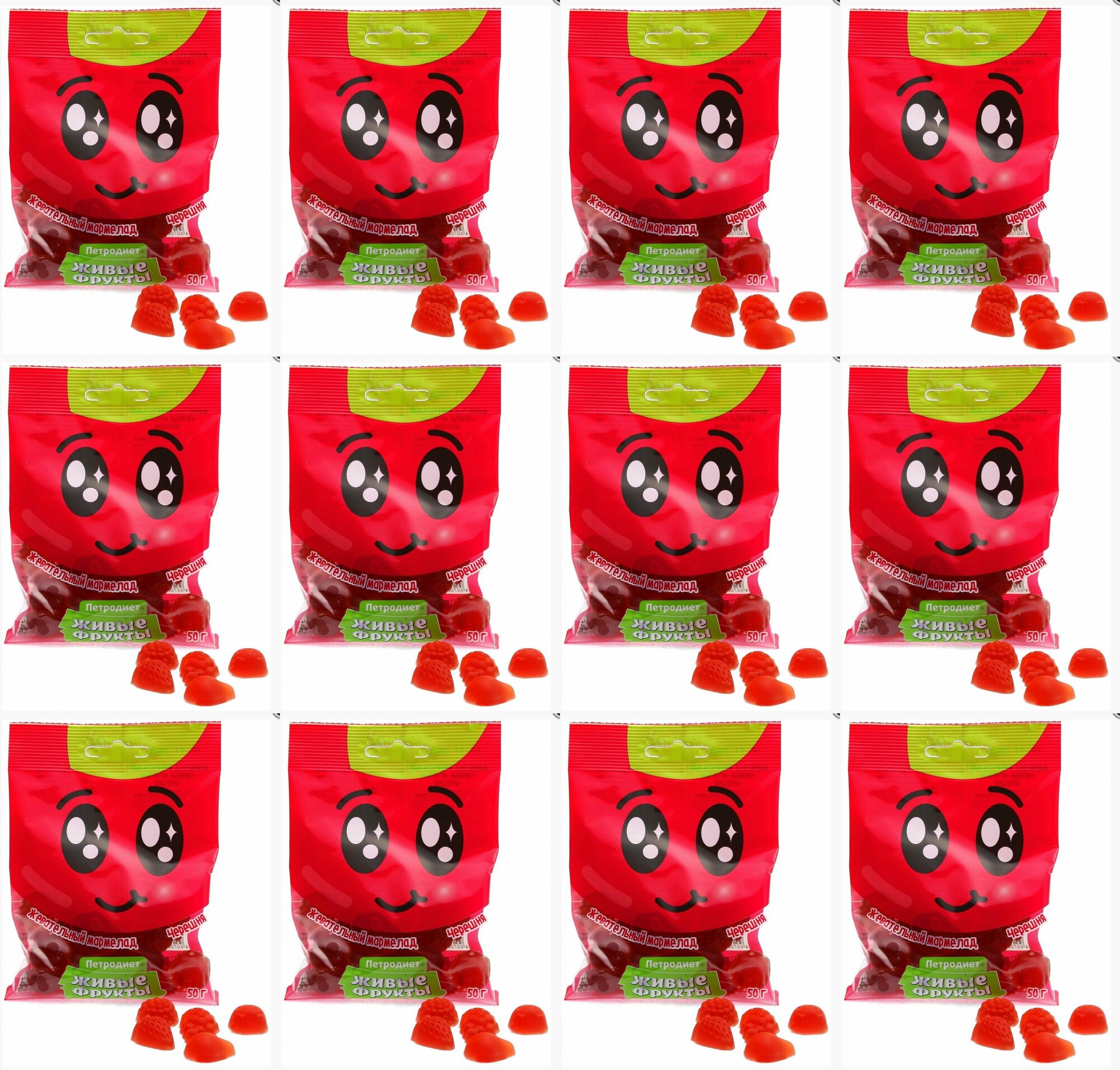 Живые Фрукты Мармелад Черешня 50 гр, 12шт.