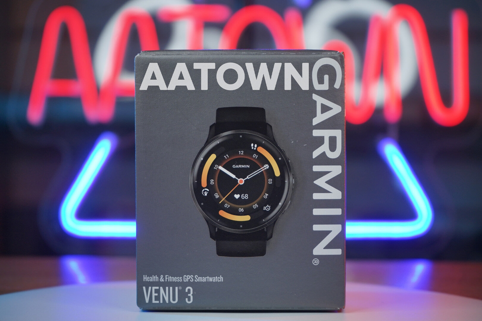 Garmin Venu 3 - Slate Stainless Steel Bezel with Black Case and Silicone Band
