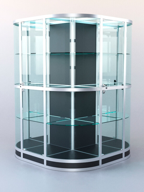 Витрина "островная" №4 (закрытая, задняя стенка - ДВП), Черный