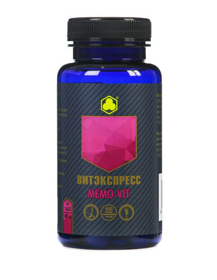 MEMO-VIT 60 таб. Комплекс для памяти, для концентрации, Парафарм, Россия