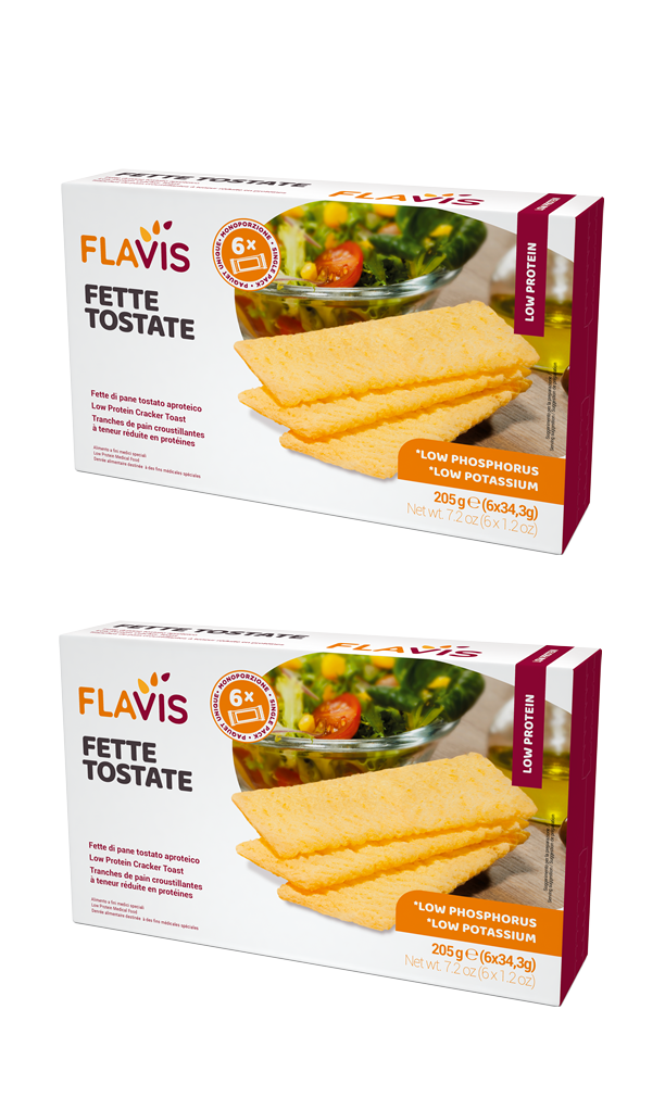 Хлебцы хрустящие с низким содержанием белка "Fette Tostate", т. м. FLAVIS, 205 г(2шт)