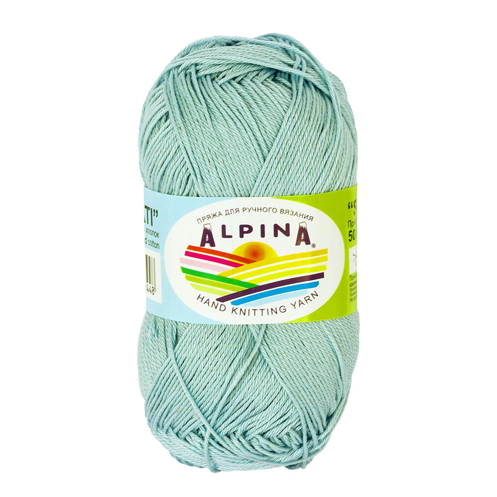 Пряжа ALPINA "SATI" 100% мерсеризованный хлопок 50 г 170 м №063 св. бирюзовый