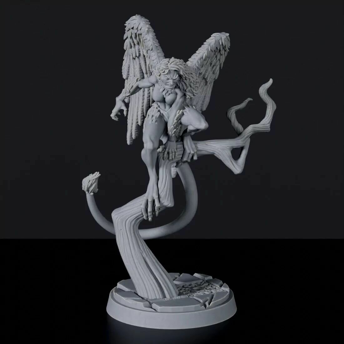 Миниатюра D&D 'Гарпия C' масштаб 32 мм (DnD, Dungeons & Dragons, ДнД, Подземелья и Драконы, Pathfinder)