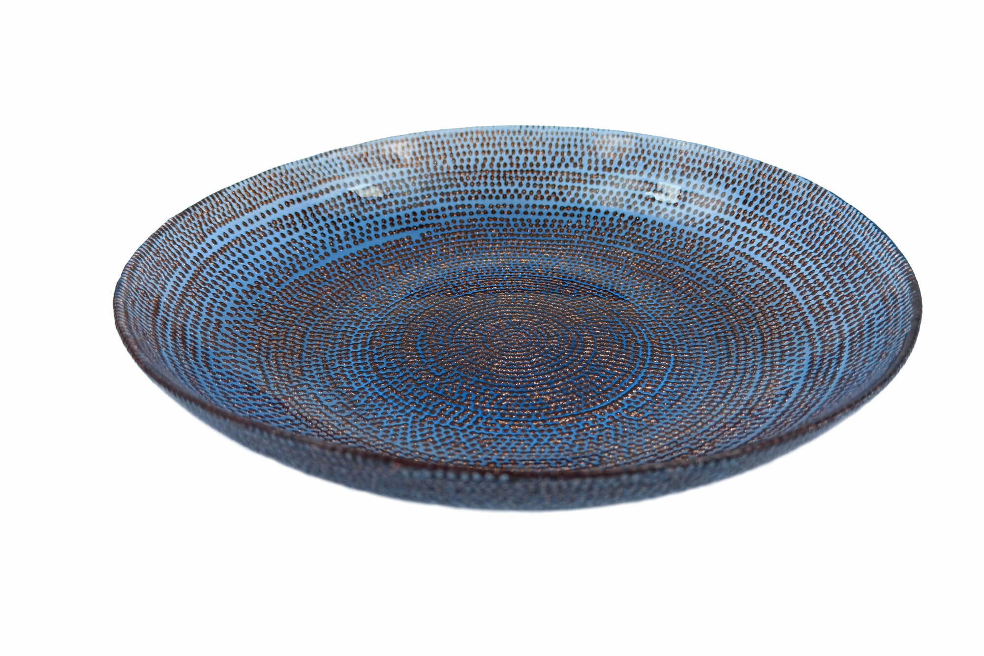 Тарелка глубокая AKCAM "Inspiration", 21 см синий/ золотистый