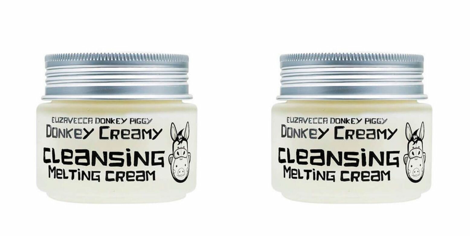 ELIZAVECCA Крем для лица очищающий с молоком ослицы Donkey Creamy Cleansing Melting Cream, 100 г, 2 шт