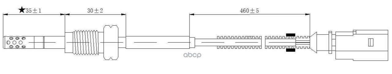 Датчик температуры выхлопных газов VW Caddy (2004-2011) VW Passat (2006-2008) VW Touran (2004-2010) MAGTECHNIC арт. mag0100og