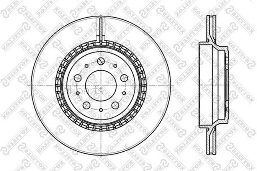 STELLOX 60204852VSX Диск торм. зад. Volvo XC90 2.5TD5T6 02>