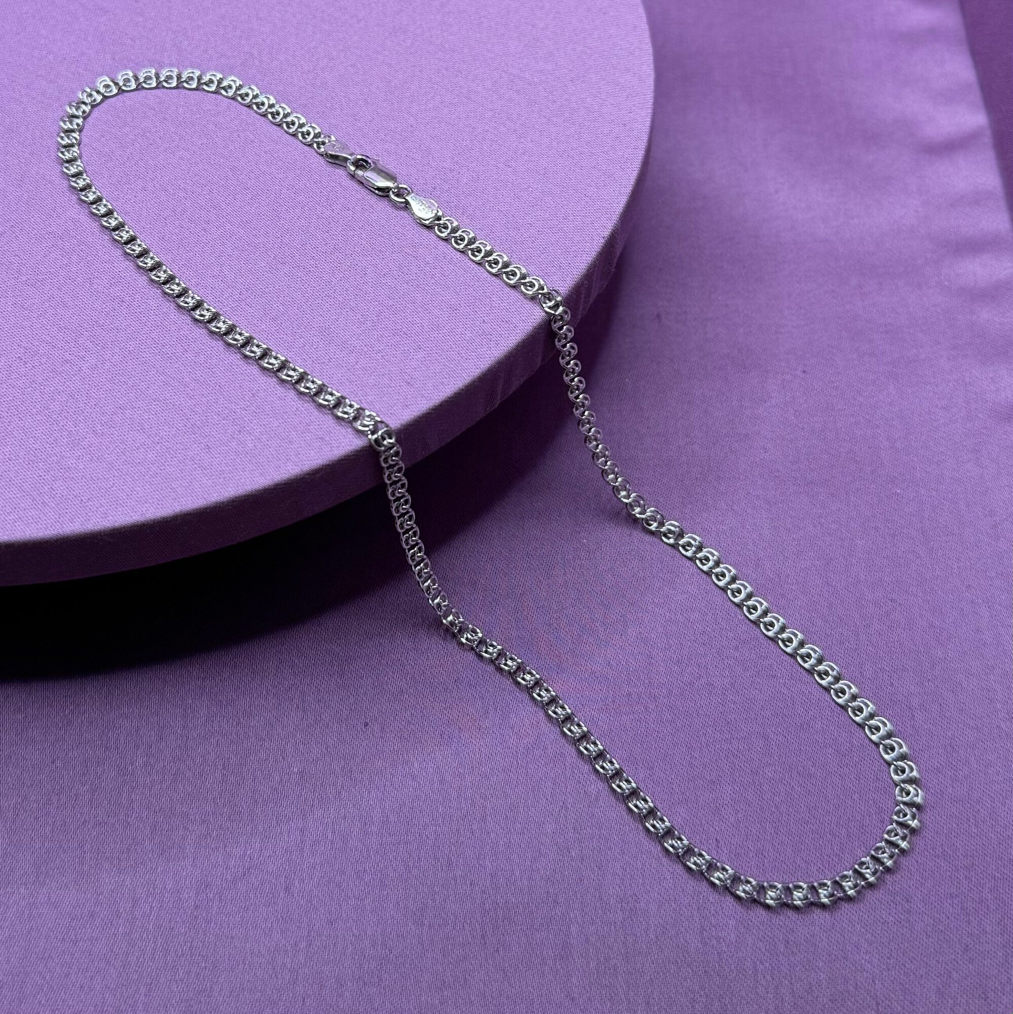 Цепь серебро, 925 проба, родирование