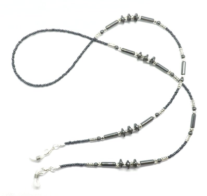 Цепочка для очков из гематита шнурок для очков держатель для очков Hrustalek