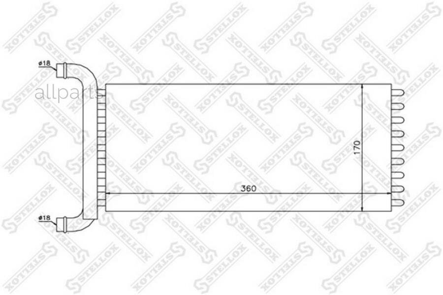 STELLOX 1035201SX радиатор печки! с доп. отоплением\ MB Sprinter all 06>