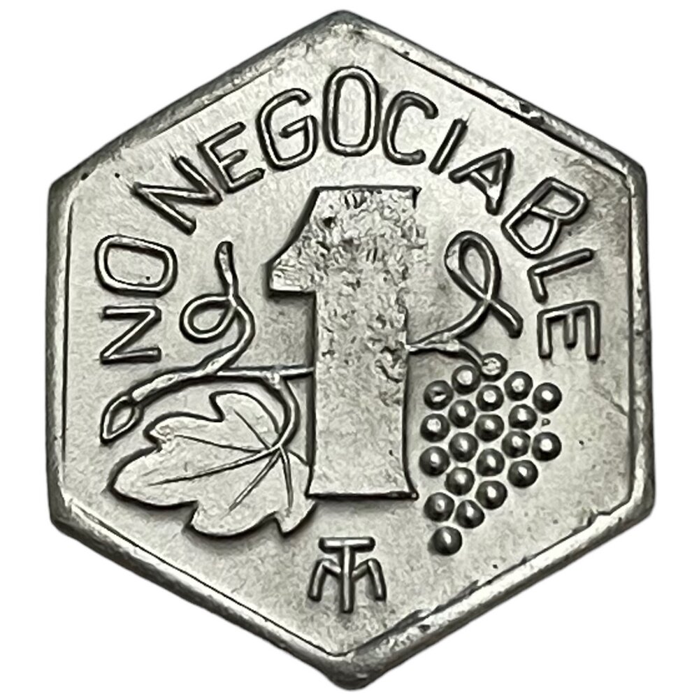 Аргентина, поместье Хуана Палаццини 1 сентаво 1920-1930 гг. (Зарплатный токен) (Надчекан J)