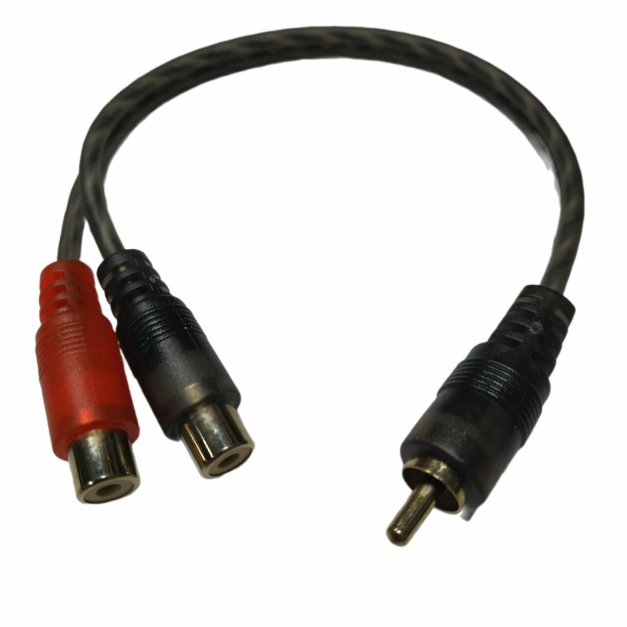 RCA-кабель межблочный акустический RCA-1M2F-BR Y-коннектор, 25 см
