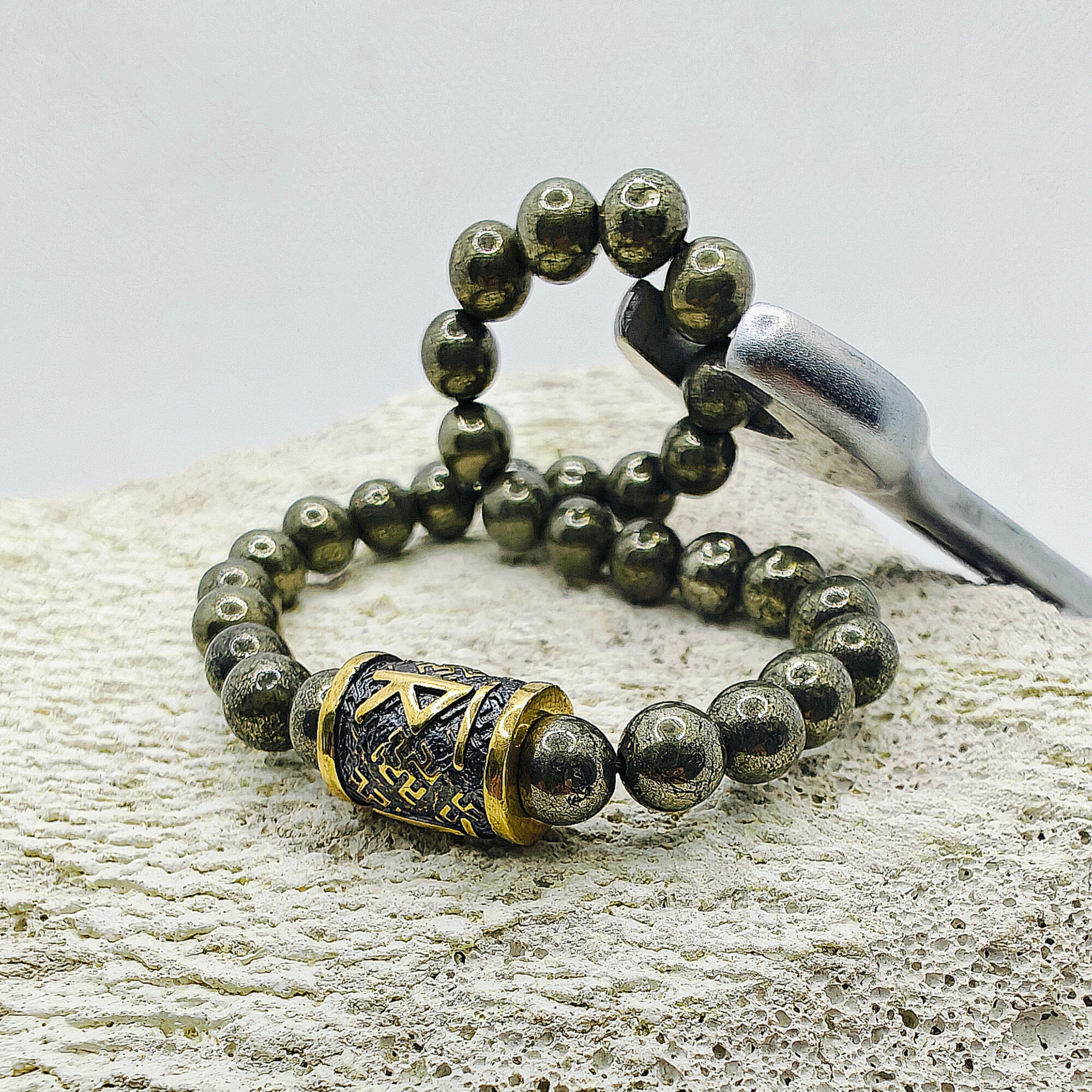 Браслет-цепочка, пирит