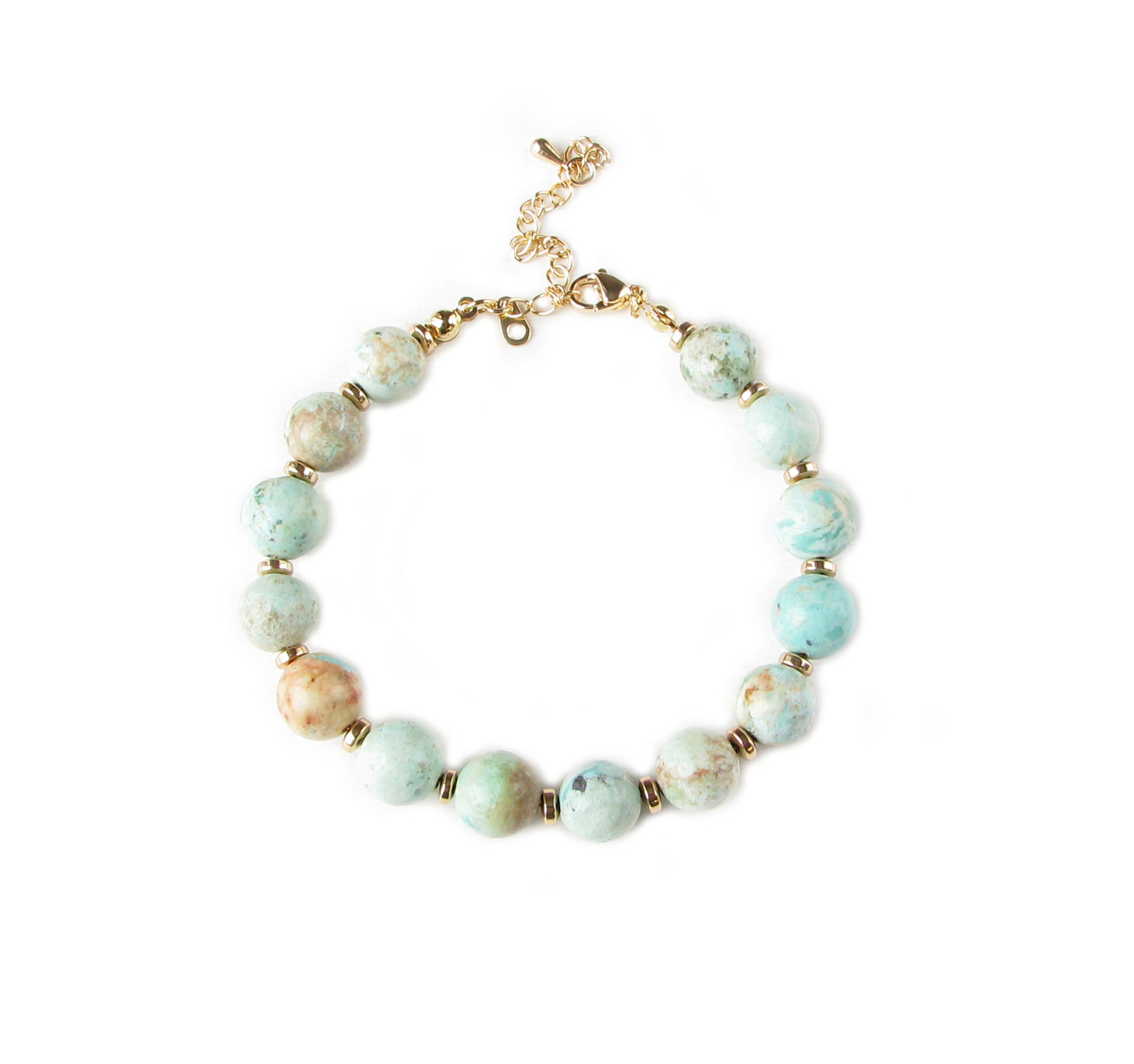 Жесткий браслет, бирюза