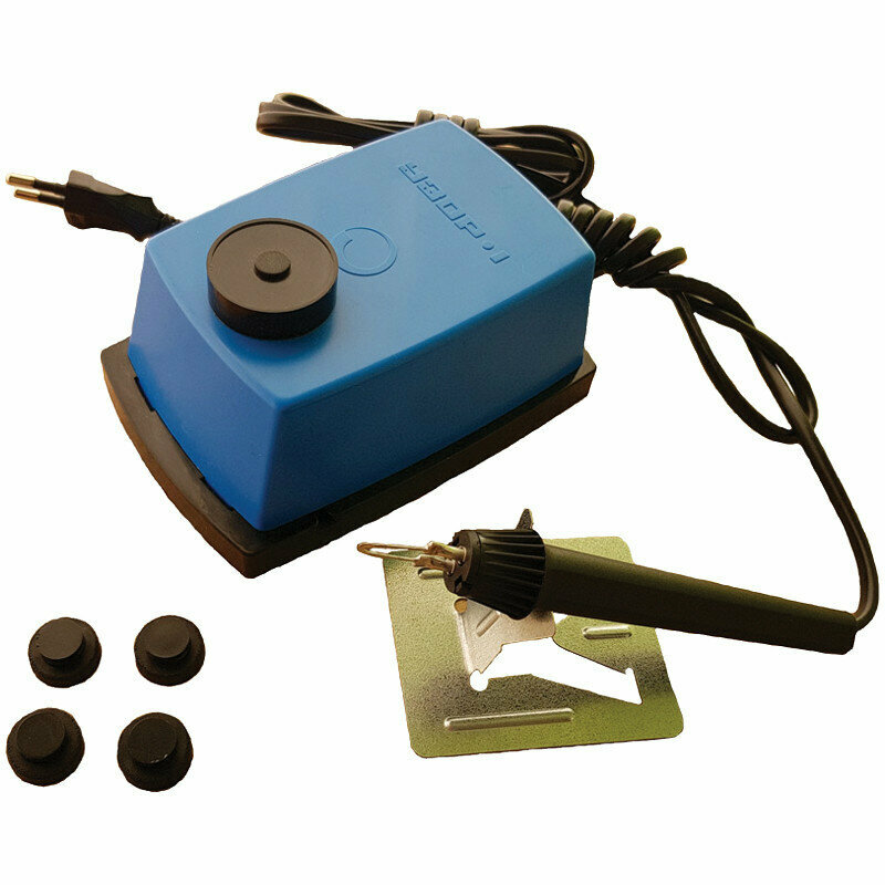 Прибор для выжигания по дереву и ткани Трансвит "Узор-1", 2 сменные насадки, картонная коробка, 259360