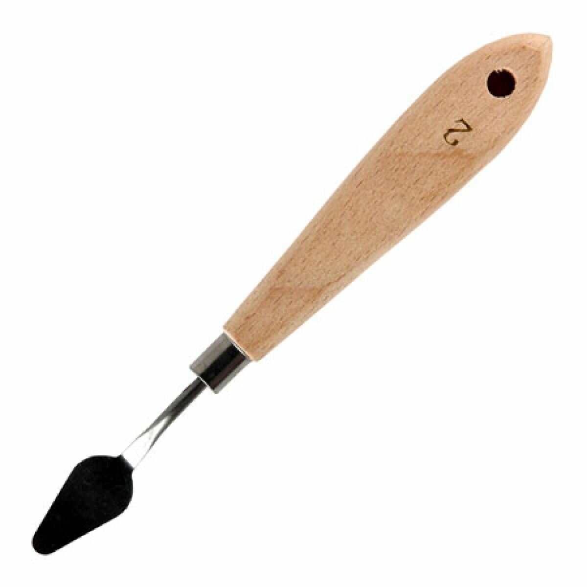 Мастихин художественный №2, капля закругленная, длина лезвия 3 см