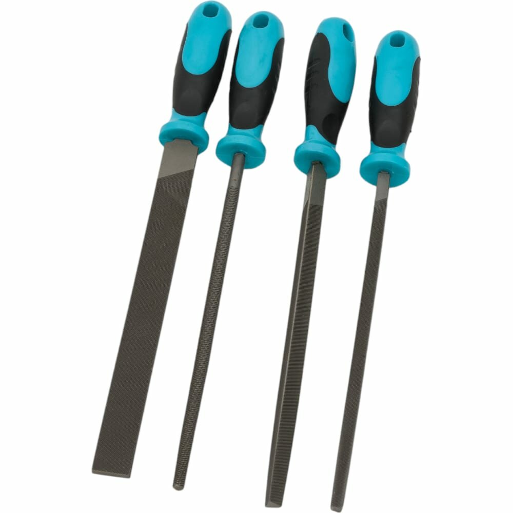 Набор напильников радиант из 4-х штук 43784, металл, для обработки металлических поверхностей