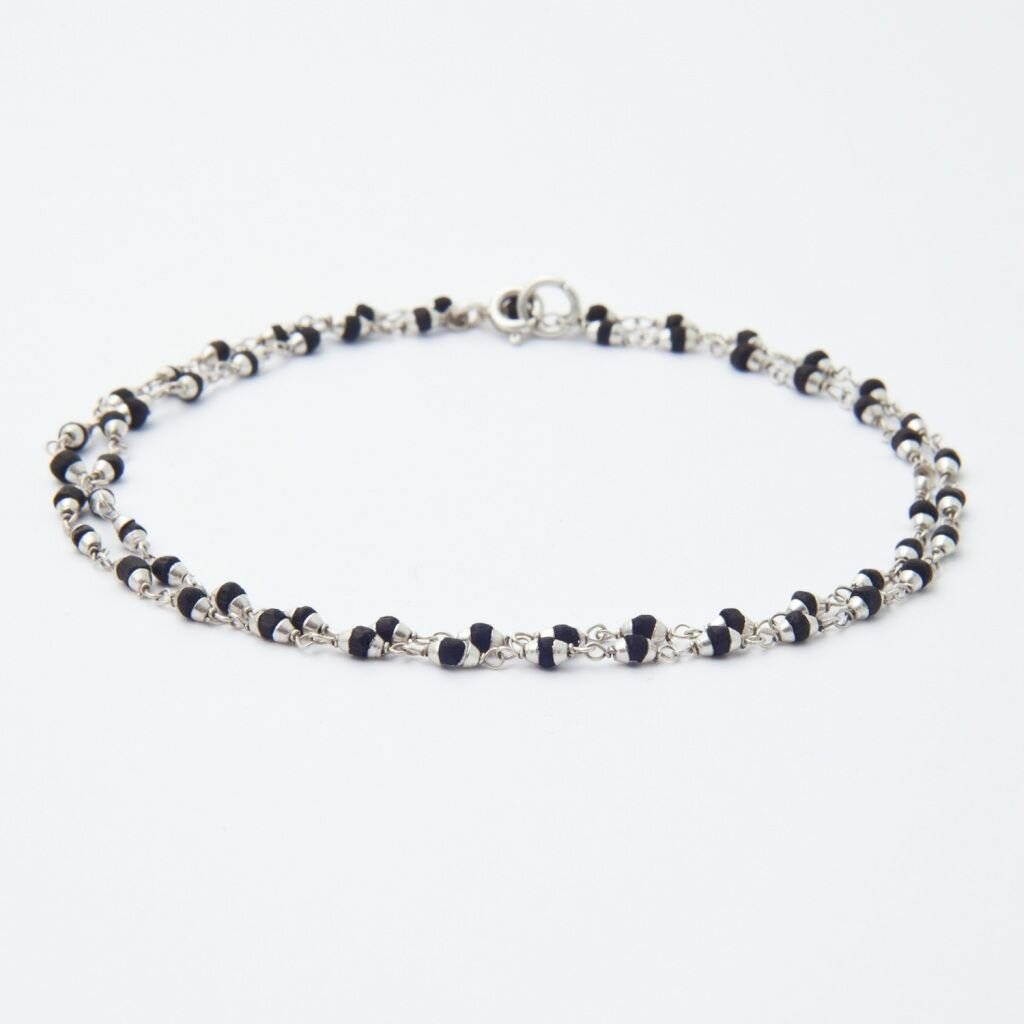 Бусы, металл, дерево