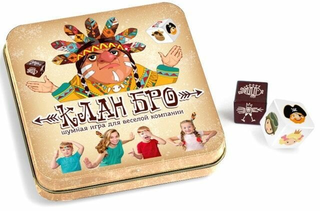 Игра настольная "Клан Бро" (жестяная коробочка)