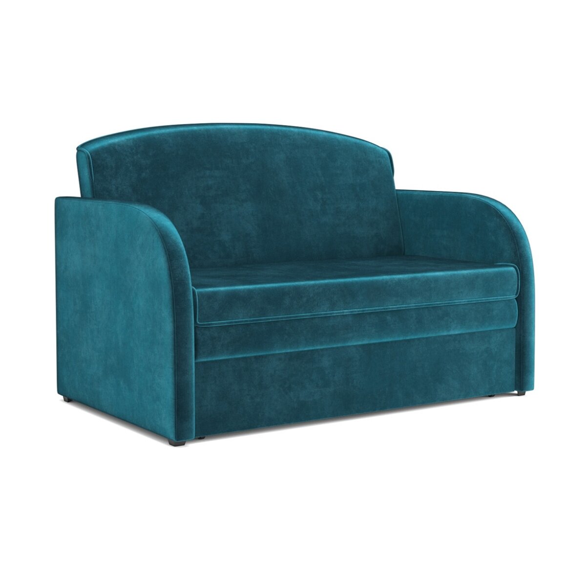 Диван Сток Диванов Малыш Atlantic бирюзовый, механизм выкатной, с ящиком для хранения, бархат антикоготь