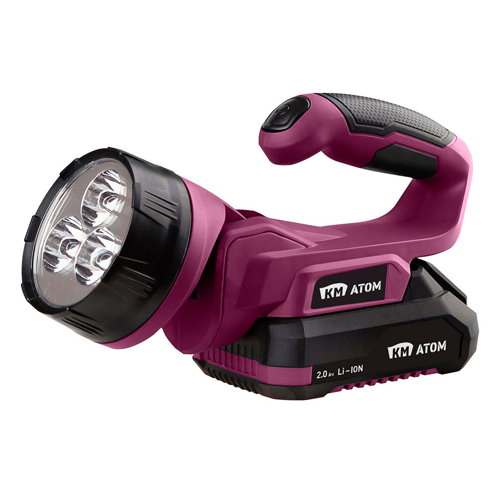 Фонарь светодиодный аккумуляторный КМ атом 18 В 3 Вт без АКБ и ЗУ (CF-181)