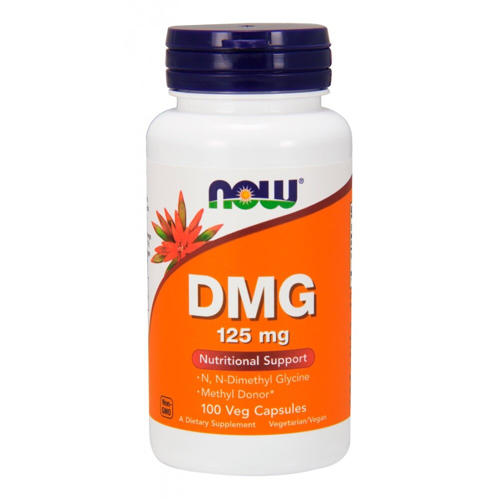 NOW DMG, 125 мг / 100 вегетарианских капсул