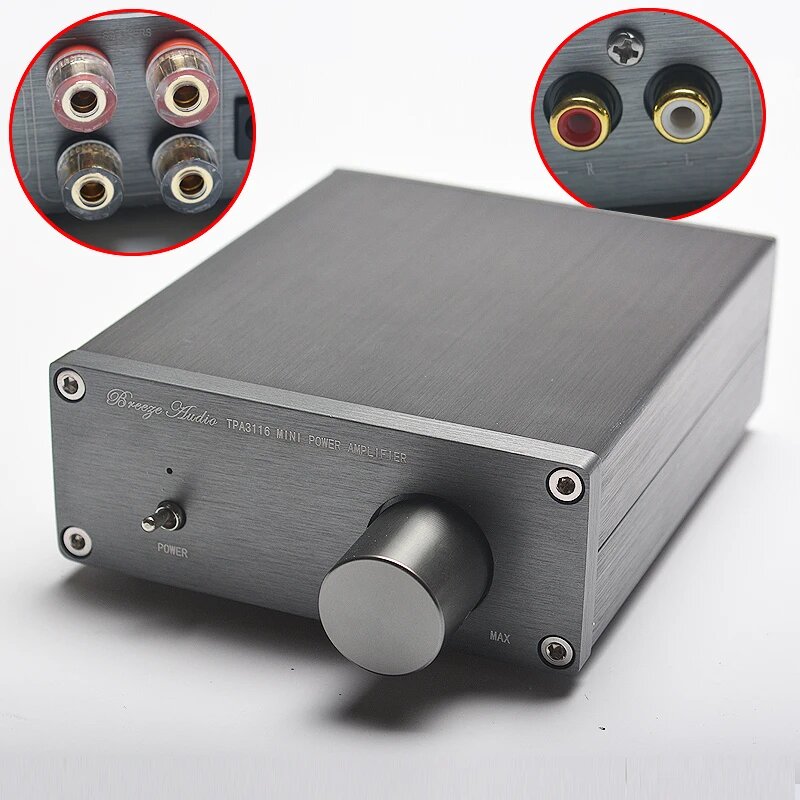 KGUSS Цифровой стереоусилитель Hi-Fi 2x50Вт Silver Without power