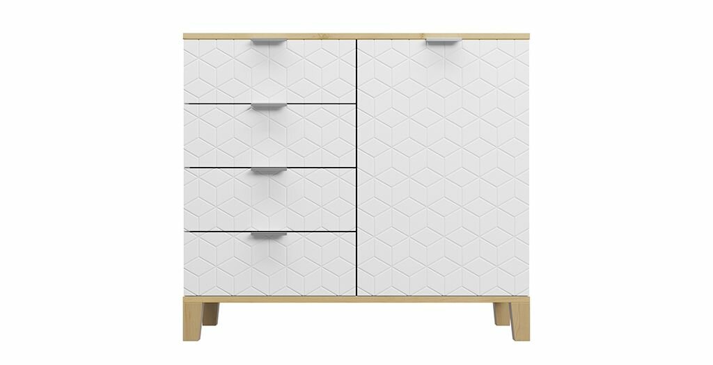 Комод для одежды Марвин-26, 90х40х80 см, с ящиками, на ножках. Гарантия 12 месяцев