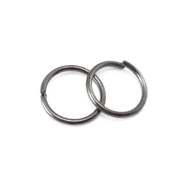 Соединительное колечко, 7мм (толщина 1.0мм, внутренний размер 5мм), базовый материал - латунь, вороненая сталь, 10 грамм