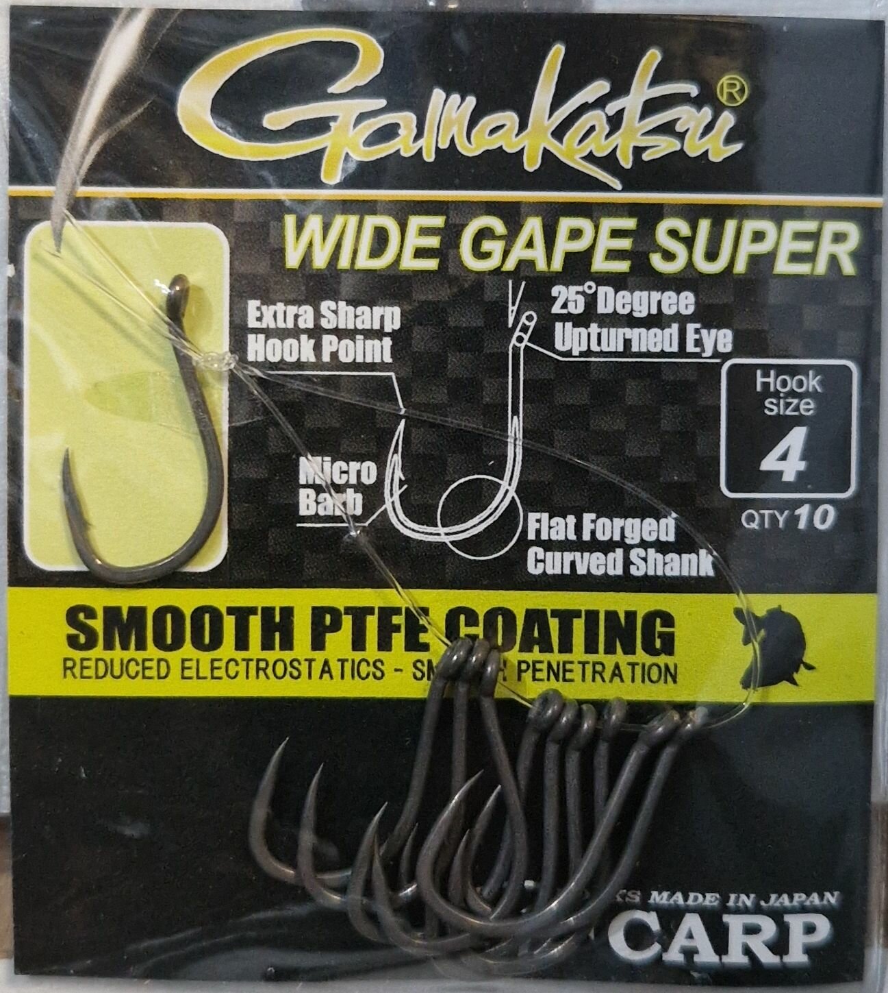 Крючок одинарный Gamakatsu G-Carp Wide Gape Super 4