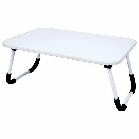 Столик складной для ноутбука/завтрака BRABIX BT-002 (600×400х265 мм), белый