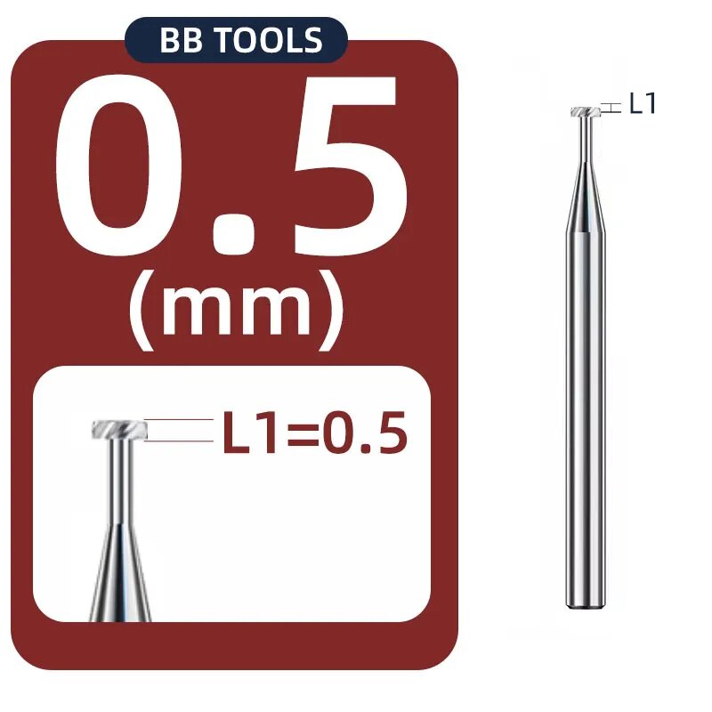 BB Т-образная фреза твердосплавная 3-20 мм 0.5mm, 4mm, BB2055(Coated)