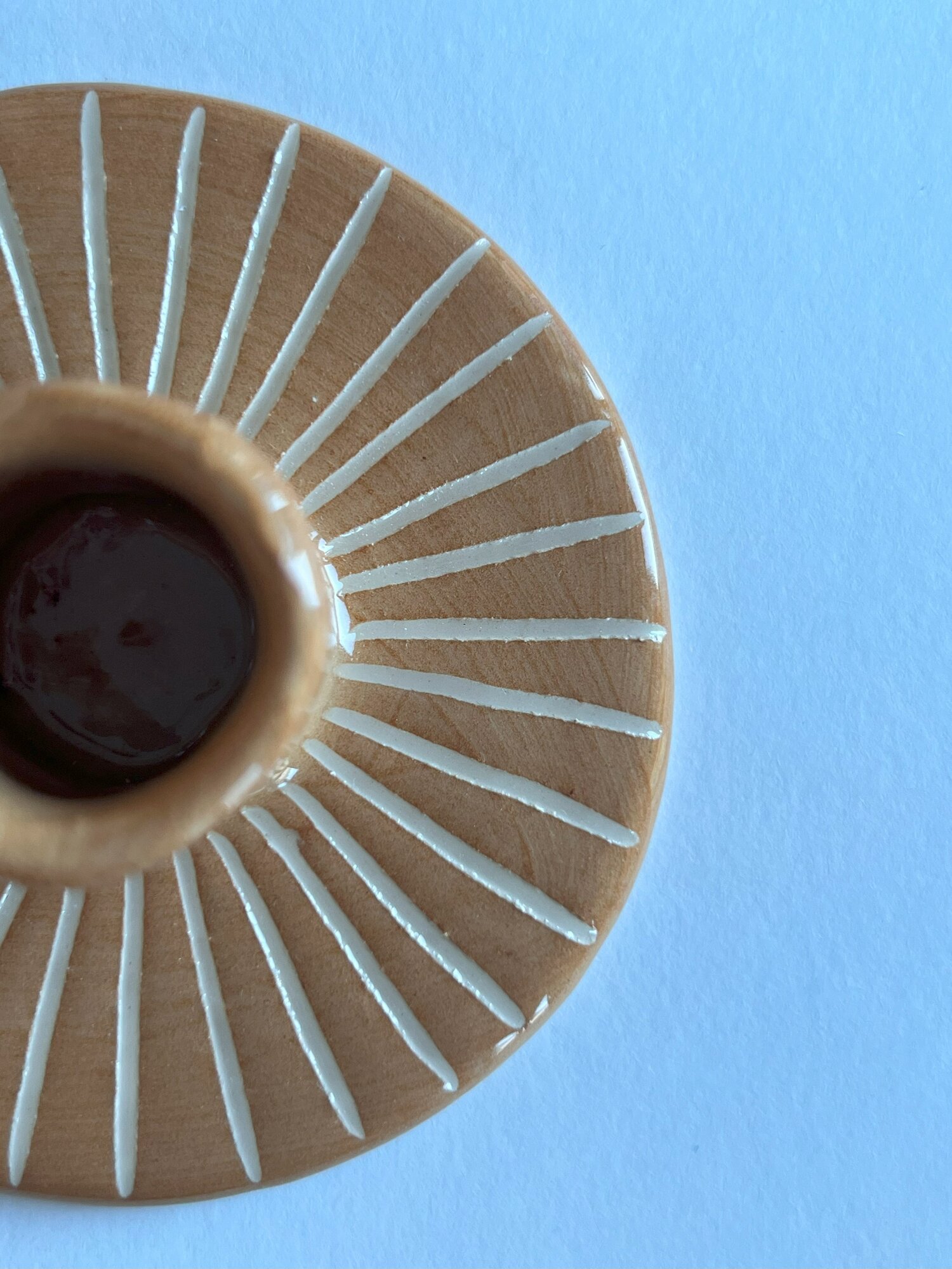 Подсвечник для одной свечи Konuh.cermic (керамика, ручная работа, горчичный)