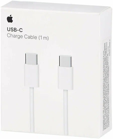 Кабель для Apple USB Type-C - USB Type-C, 1 м, 1 шт, белый