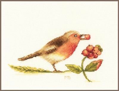 PN-0188024 Набор для вышивки крестом LanArte "Малиновка" 20x13 см