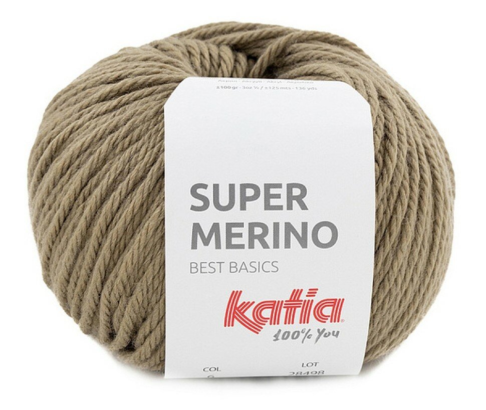 Пряжа #1225.6 Super Merino 100 г 125 м Katia