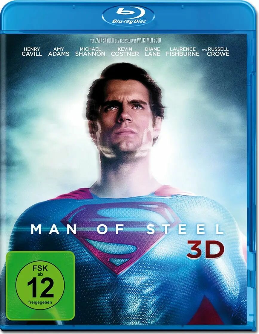 3D Человек из стали (2013) Киновселенная DC Blu-ray 50Gb (блю-рей)