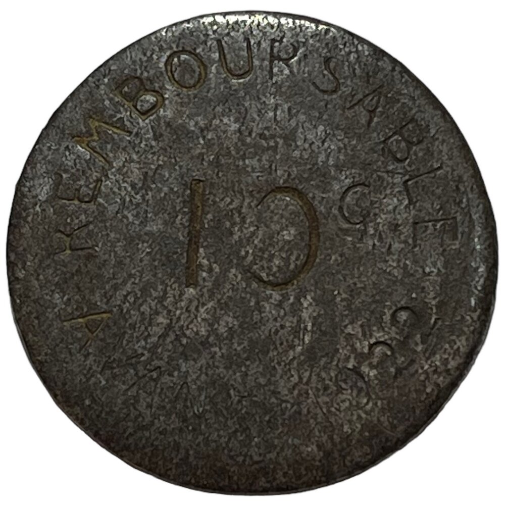 Франция, Байонна 10 сантимов 1917 г.