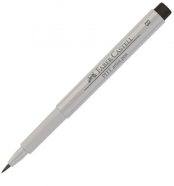 Faber-Castell Ручка капиллярная Рitt Pen brush, холодный серый sela25