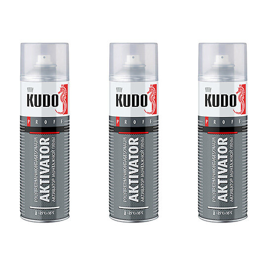 Активатор монтажной пены Kudo 500 мл (3 шт.)